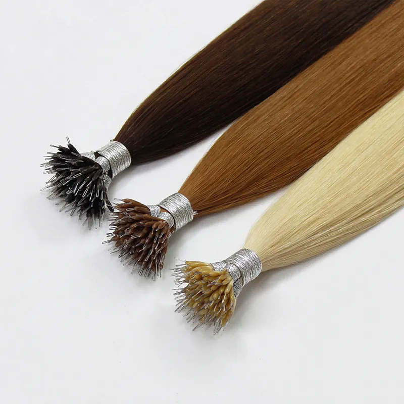 Remy Nano Ring Hair Extensions: Human Hair, Micro Beads, 1g/Strand ...