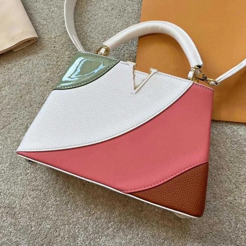 Floral Leather Designer Handbags For Women, Multicolor Shoulder ...