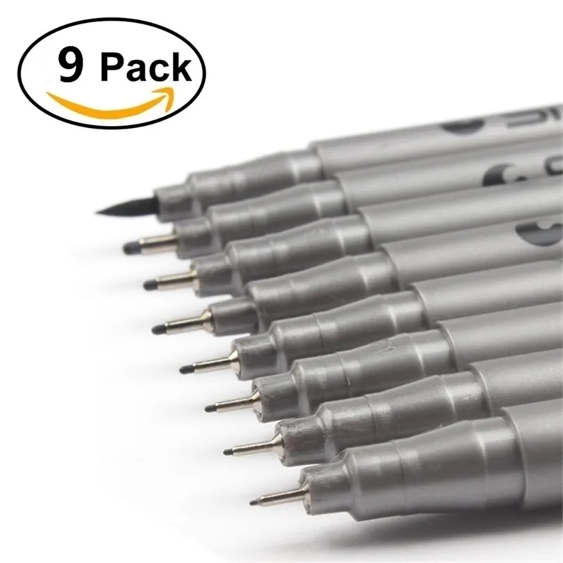 Pigment Liner Pigma Micron Ink Fine Line Pen Set Sizes 005 to 08 with ...