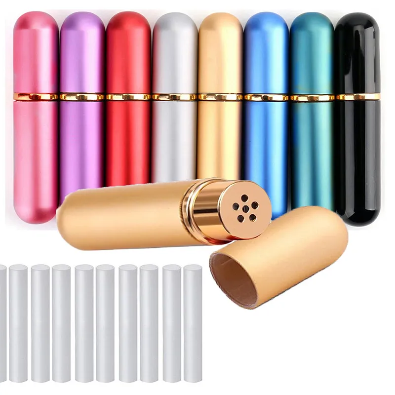 Refillable Nasal Inhalers: 5ml Empty Metal Aromatherapy Tubes With ...