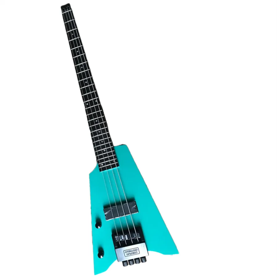 Left Handed Headless Bass Guitar 4 String Electric Bass With Rosewood ...