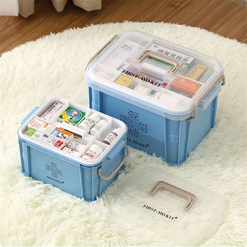 Large Multi-Layer Plastic first aid box items with Storage Bins - Ideal ...