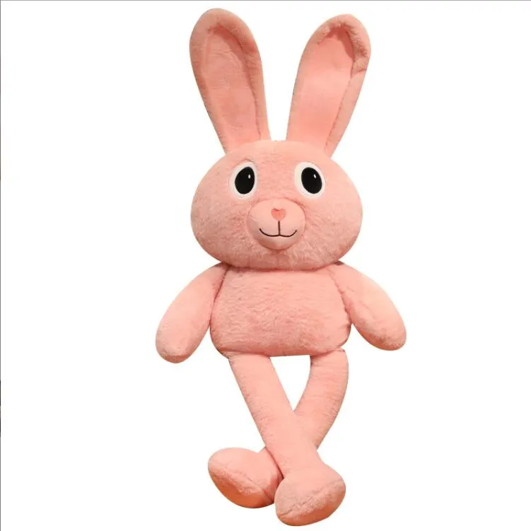 Cute Pink Rabbit Bunny Stuffed Toy With Extendable Ear Legs And Big Eye ...