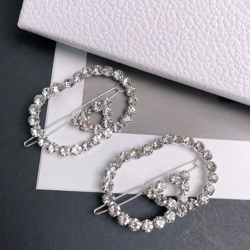 Sparkling Crystal Letter Hair Clips - Fashion Barrettes for Women ...