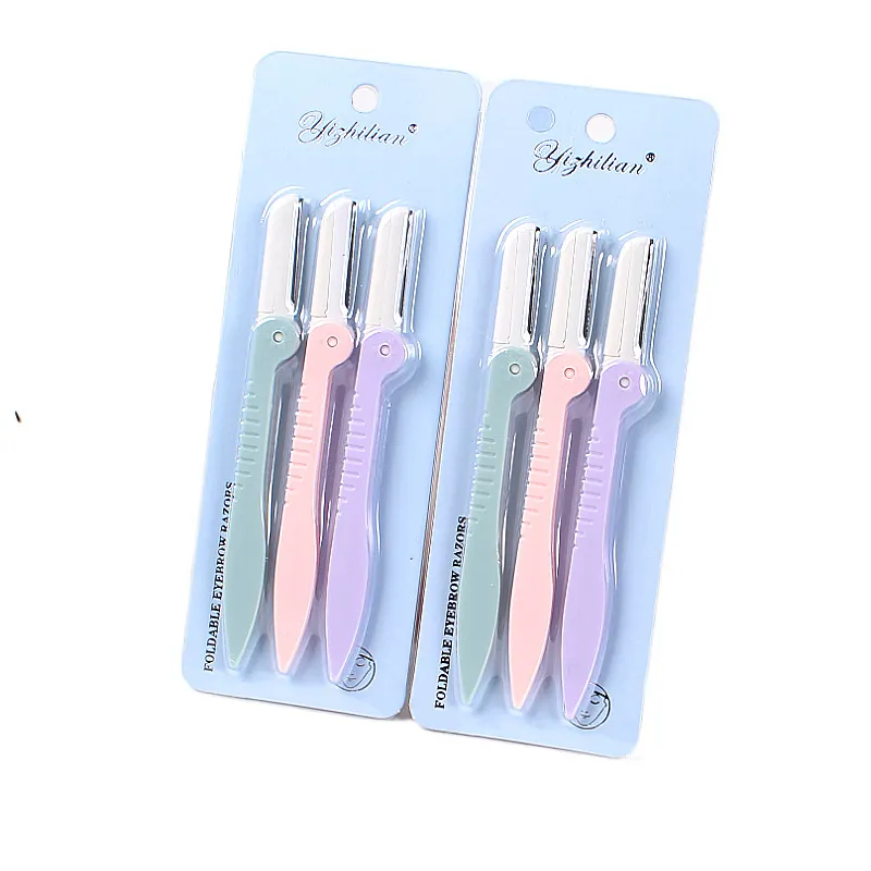 Set Portable Eyelash Hair Scissors Eyebrow Trimmer Shaping Eyebrow ...