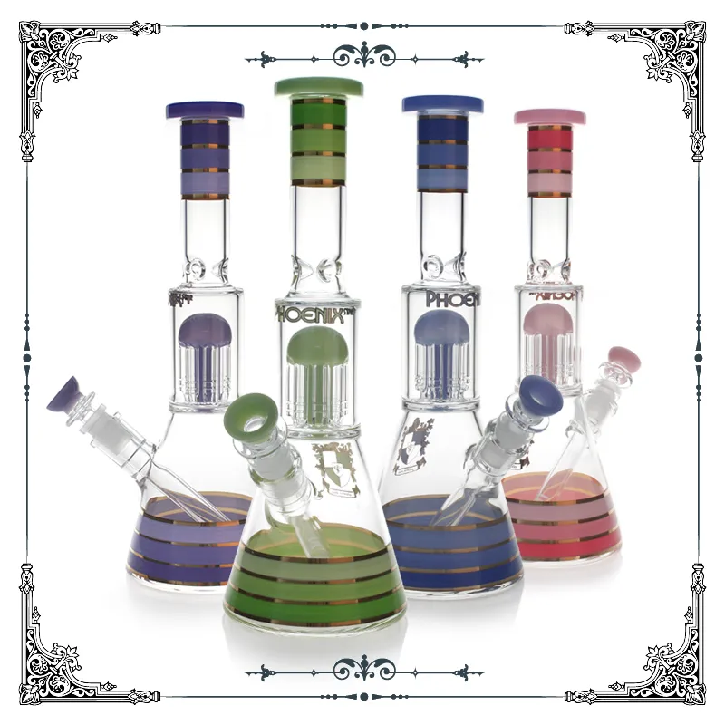 Wholesale Phoenix Beaker Bong With 8 Arms, Perc Percolator, And 24K ...
