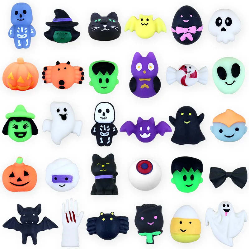 Halloween Party Mochi Squishy Toys For Kids Pumpkin Witch Bat Ghost ...