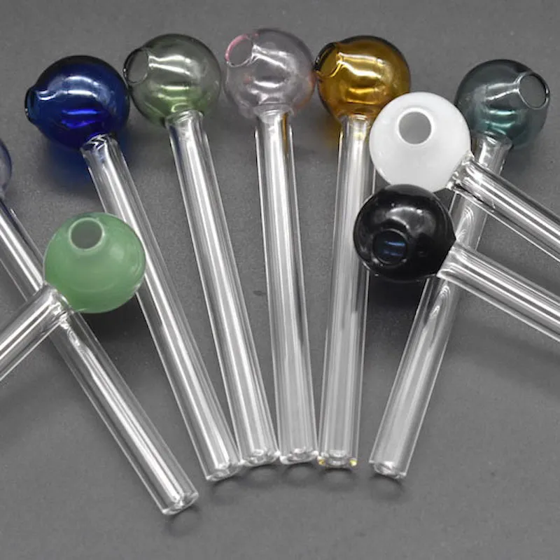 4 Inch Colorful Pyrex Glass Oil Burner Pipe Glass Smoking Tube For ...