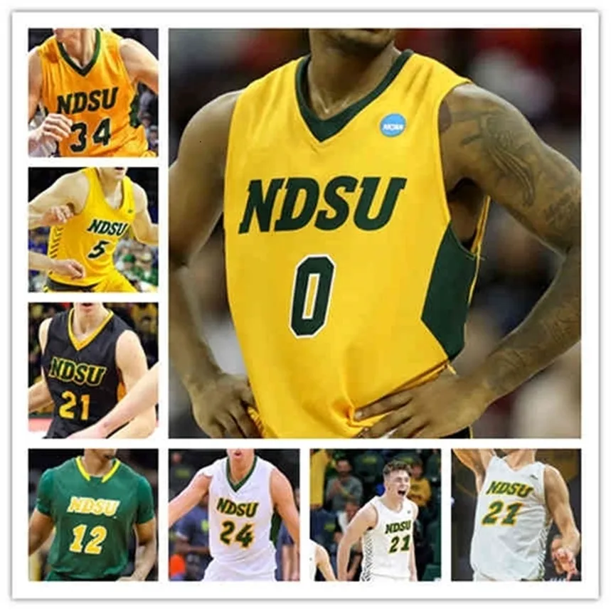 Chen37 College North Dakota State Bison NDSU Basketball Jersey - Rocky ...