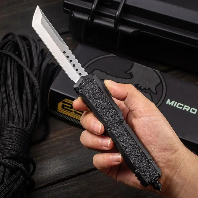 D2 Steel Double Action Automatic Knife Premium Outdoor Tactical EDC ...