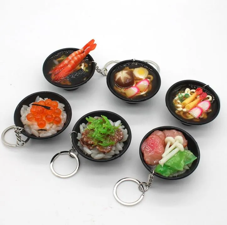 Realistic Food Keychain Rice Noodle Cake Simulation Keyring For Handbag ...