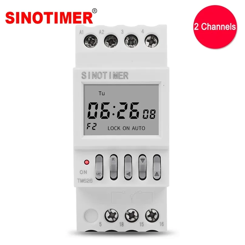 Dual Channel 7-Day Programmable Timer Switch - Independent Control, 1 ...