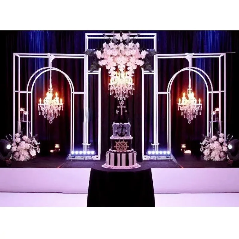 DHgate.com:3PCS Wedding Backdrop, Floral Arch Wall Background ...