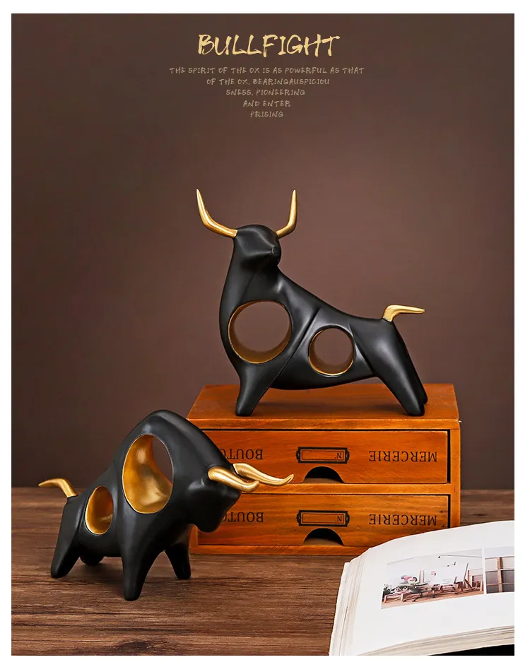 Taurus Figurine Sculpture Bull Statue Resin Bull Symbol Of The 2024 ...