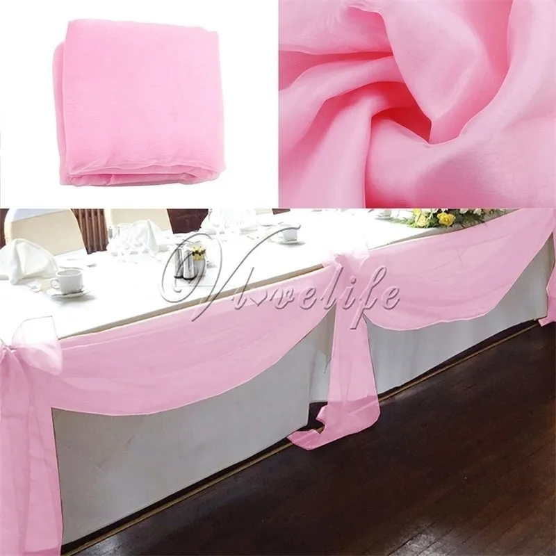 10M X 1.4M Top Table Swags Sheer Organza Swag Tablecloth Fabric Luxury ...