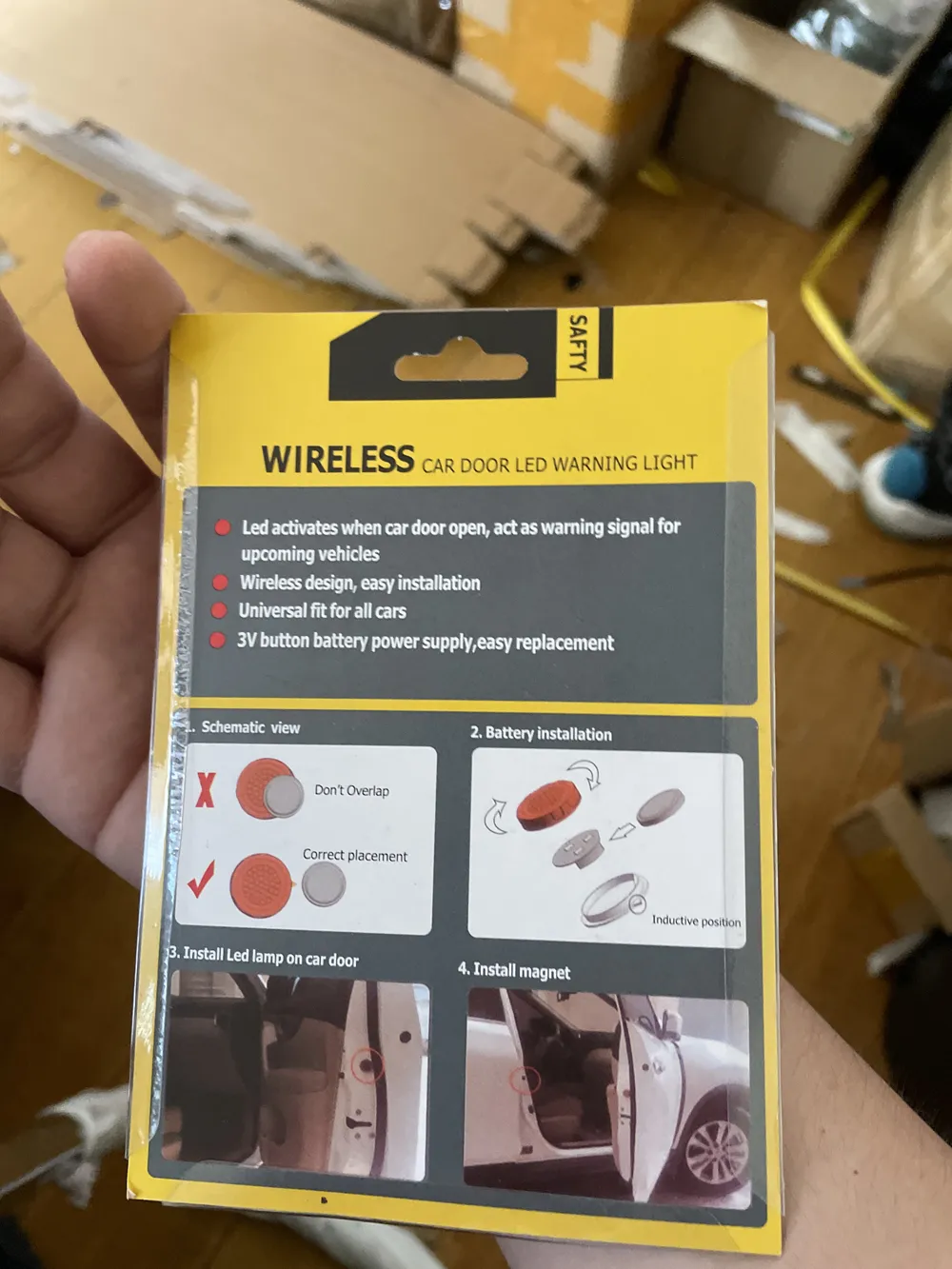 Wireless Car Door Warning Lights: Magnetic LED Strobe Lamps For ...
