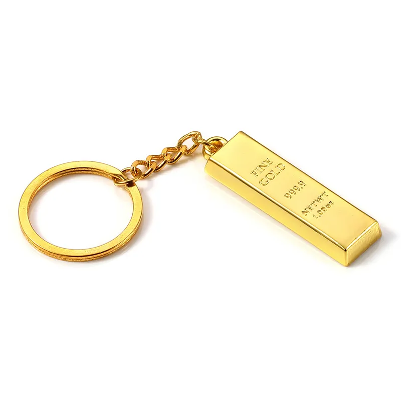 Creative Gold Bar Keychains Decorative Car Keychain Fashion Accessories ...