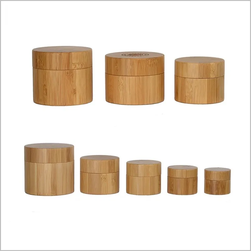 DHgate.com:Eco-Friendly Bamboo Cream Jars - 10ml to 100ml Refillable ...