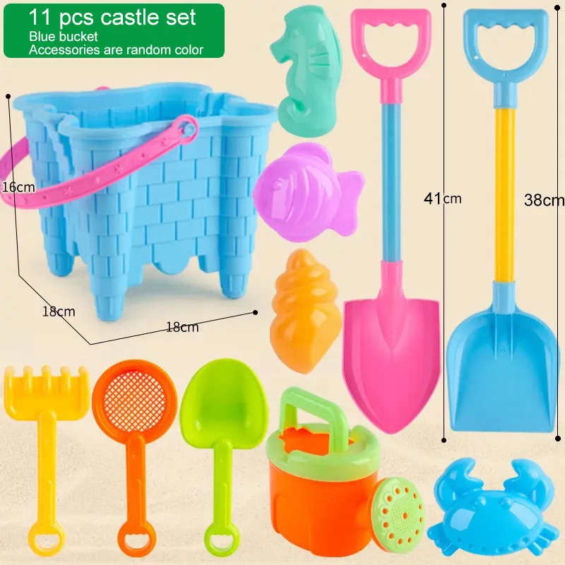Beach Sand Tools Sets Toys Castle Bucket Kids Sand Mold Children Summer ...