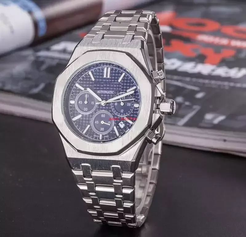 Men Automatic Date Watch Full Steel Band Quartz Wristwatch Luxury ...