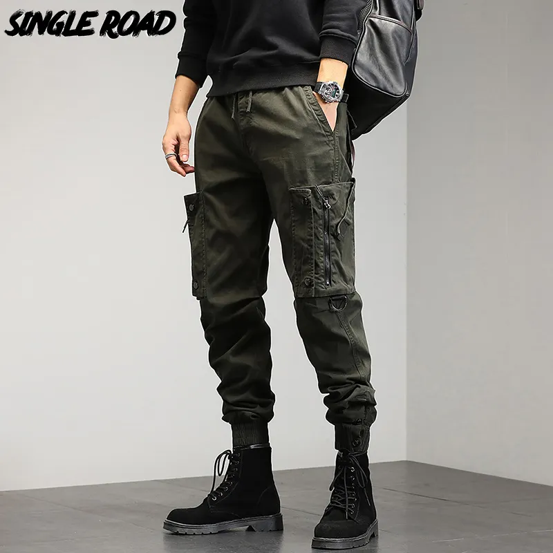 Pantalones Cargo Para Hombre Techwear Botón Holgado Hip Hop Moda ...