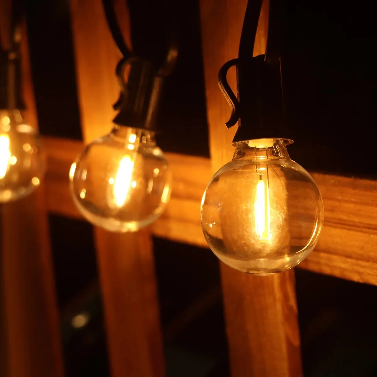 Outdoor Garland String Empty Lights 50/25ft G40 Bulb LED Tent Fairy ...