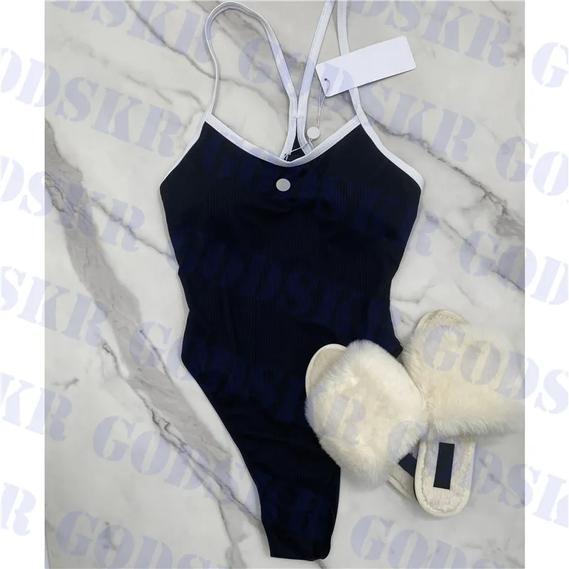 Womens Designer Swimsuits Black Bikini: Elegant One Piece Swimwear With ...