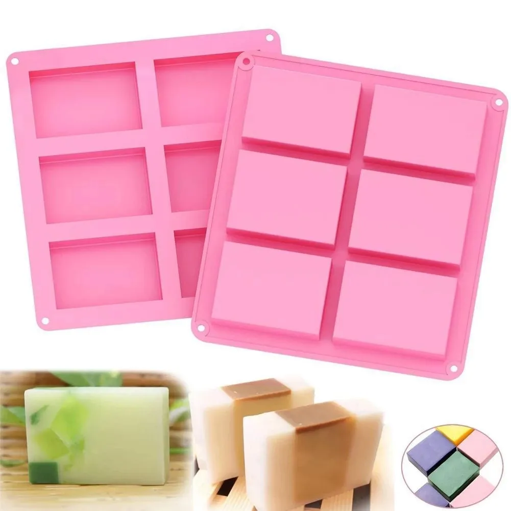 6-Cavity Square Silicone Molds for Candy, Soap, Candles & Crafts ...