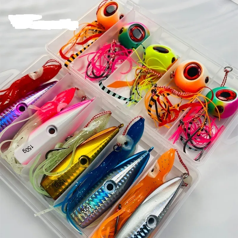 Jigging Lures Saltwater Sliding Kabura Fishing Lure Set, Assorted ...