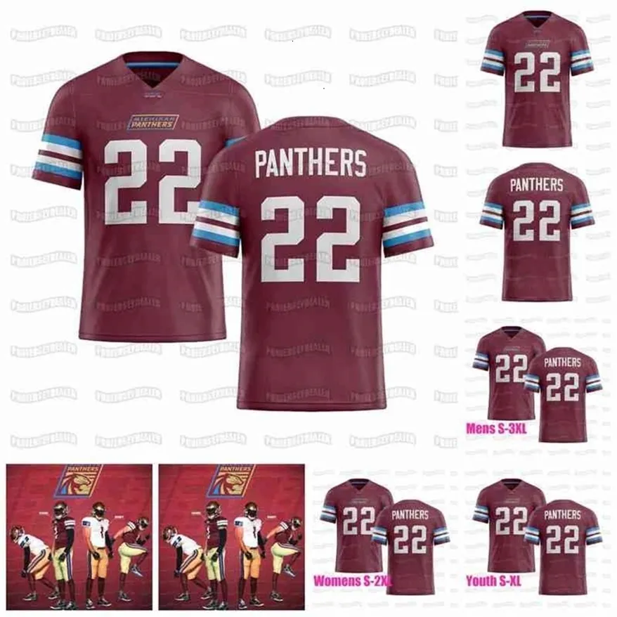 2022 Panther USFL American Football Uniform Featuring Quincy Adeboyejo ...