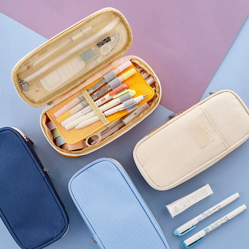 DHgate.com:Canvas Pencil Case, Large Capacity Pen Case, Simple Canvas ...
