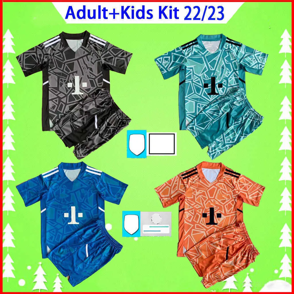 Kids Kit Adult Sets 2022 2023 #1 NEUER Goalkeeper Soccer Jerseys Boys ...