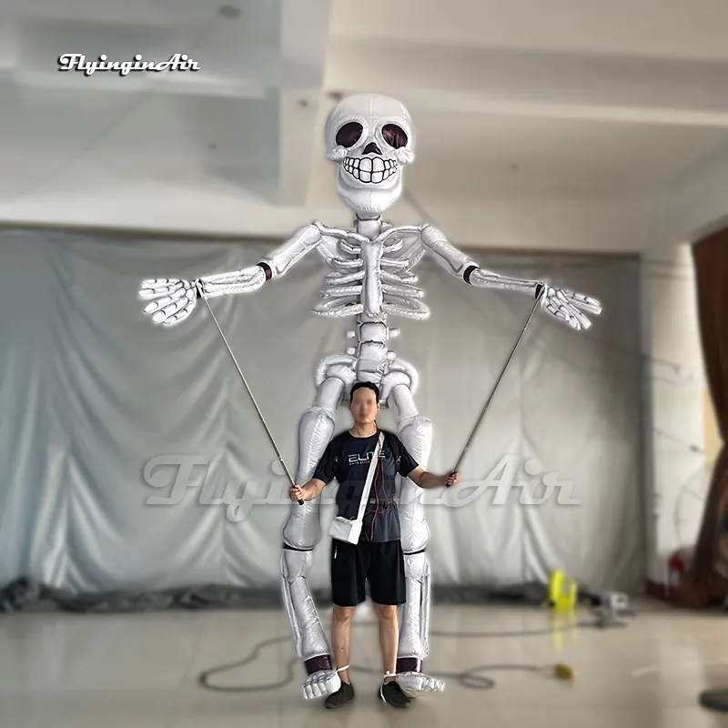 Inflatable Costume Walking Skull Puppet, Halloween Performance Blow Up ...