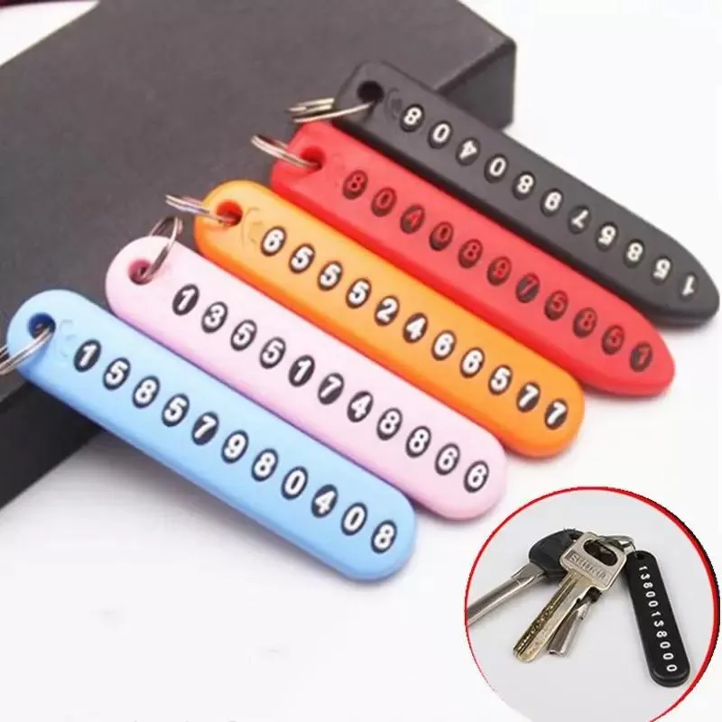 Universal keychain ring with chain for keys and cards, metal car key ...