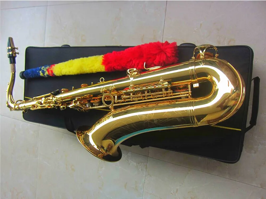 Professional Bb Tenor Saxophone - Gold Brass Body, Complete Kit with ...