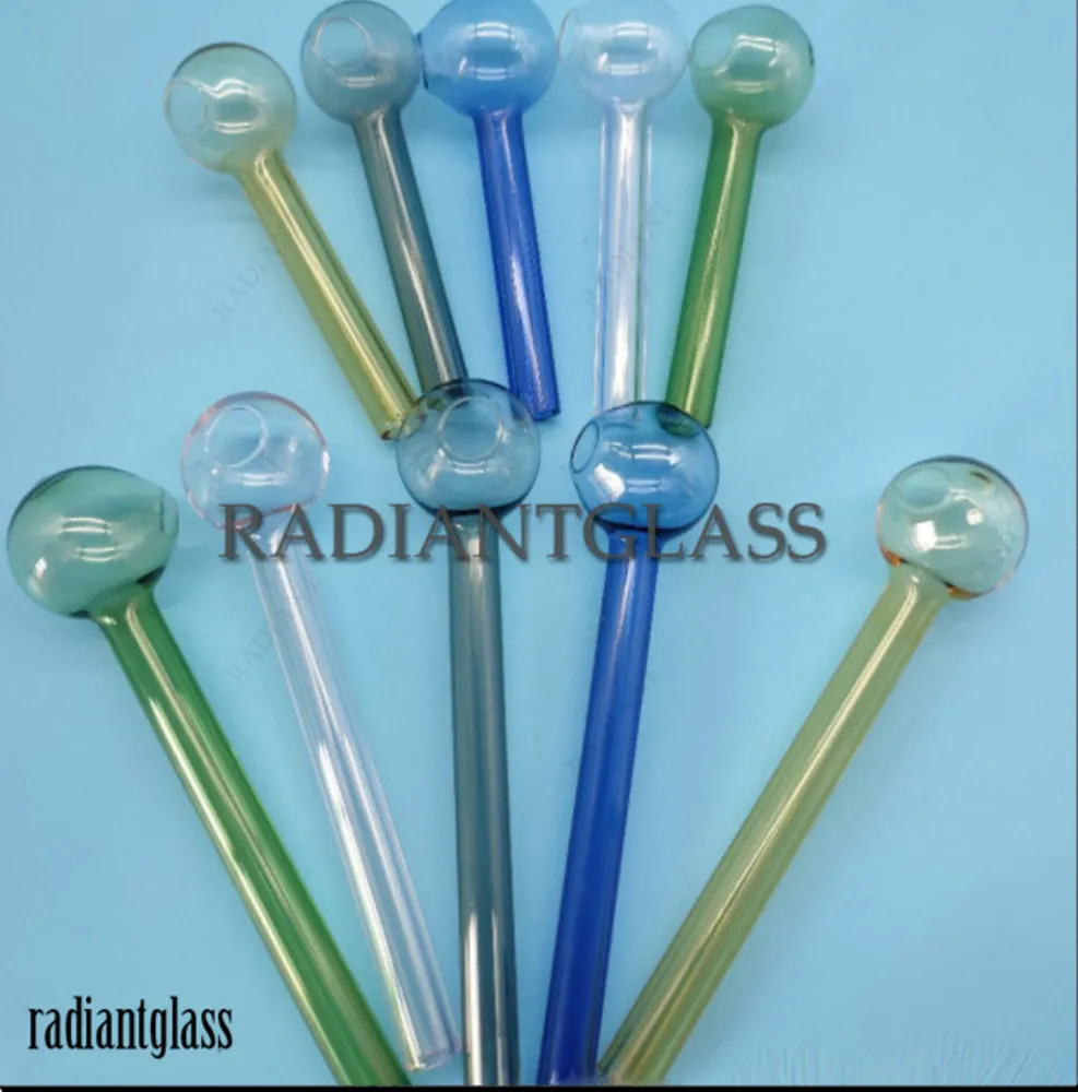 Colorful Glass Oil Burner Pipe Dab Straw Smoking Accessories 4/6 Inches ...