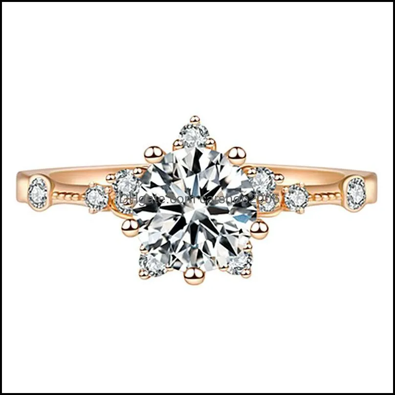 Star Cluster Moissanite Ring Cute Crystal Stone For Women, Perfect For ...