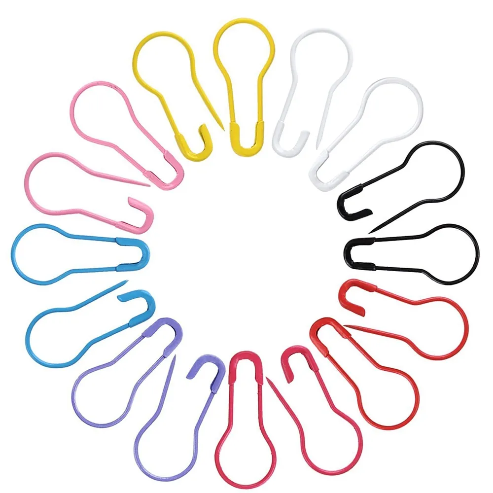 Colorful Bulb Safety Pins - Brass Copper Pear Shape Stitch Markers for ...