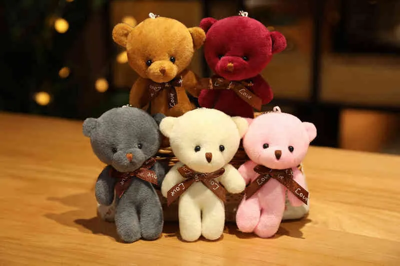 Kawaii Bear Plushie Keychain Random Color Mini Teddy Bear Bag Charm ...