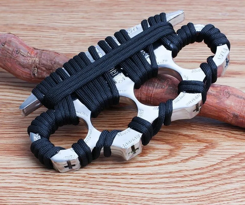 Large Thick Metal Brass Knuckle Duster Finger Tiger Iron Fist Zinc ...