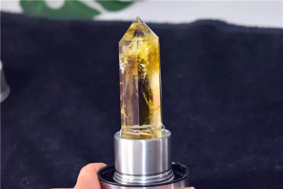 Natural Quartz Gemstone Glass Stylish Water Bottles Direct Drinking ...