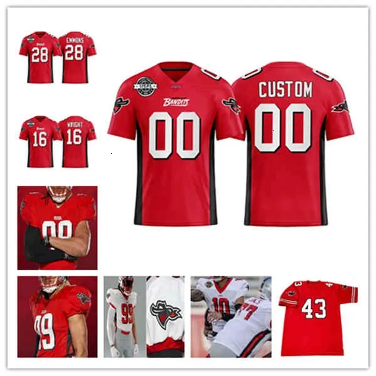 Chen37 2022 USFL Bandits Football Jersey Taamu Rashard Davis Brandon ...