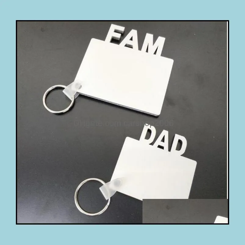 Personalized Metal Keychains Fashion Accessories Sublimation Mom Dad ...