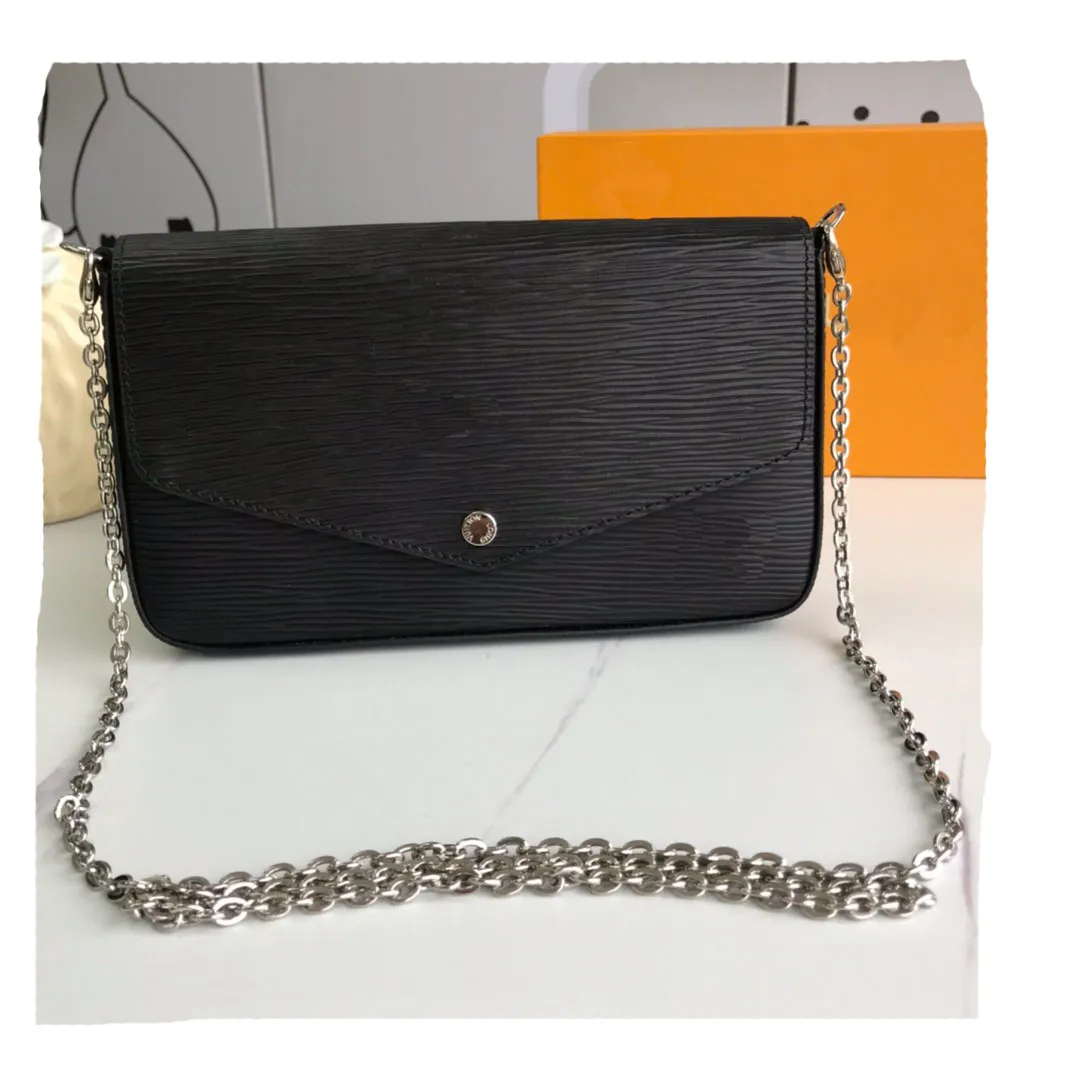 Classic Luxury Designer Wallet Pochette Felicie Bag, Genuine Leather ...
