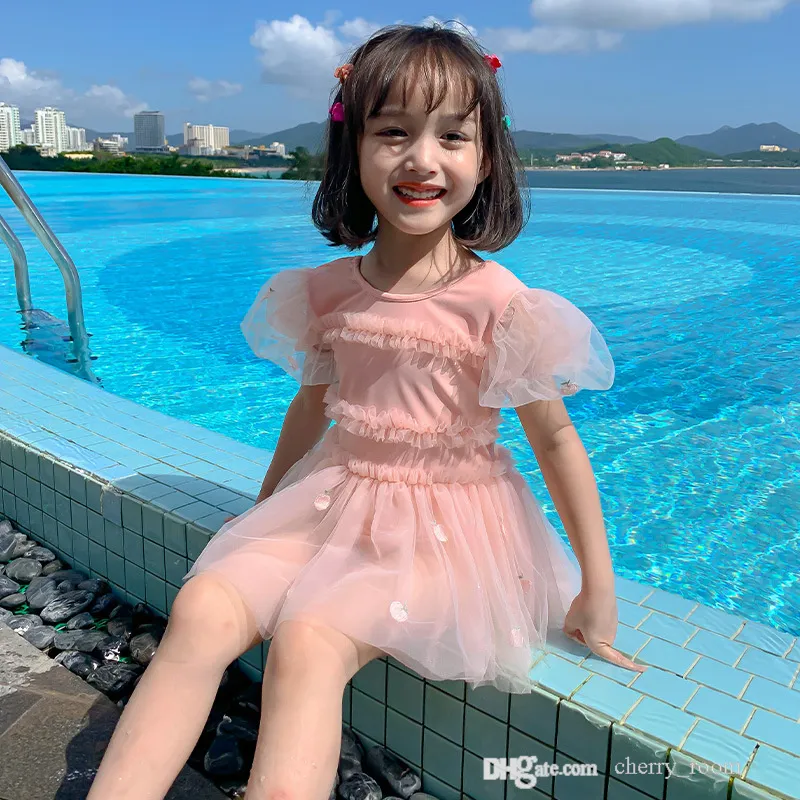 Princess One Piece Swimsuit For Girls 2022 Summer Collection With ...