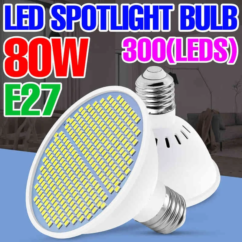 LED Spot Light 220V Corn Bulb 30W 50W 80W Lamp E27 LED Spotlight 110V ...