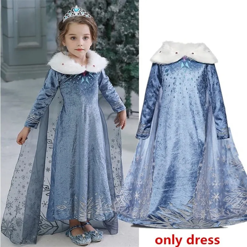 Girls' Snowflake Princess Costume Dress: Premium Winter Cosplay & Party ...