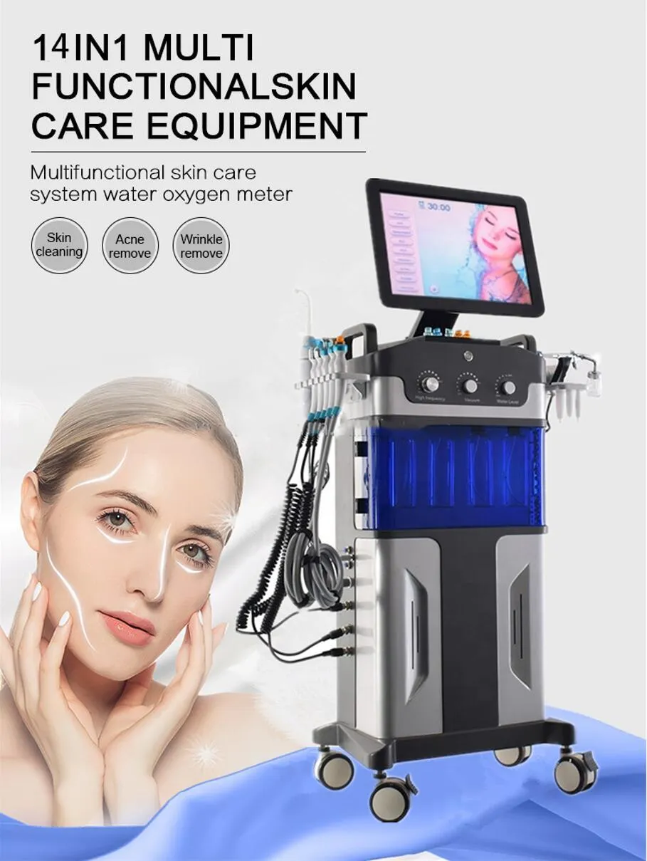 14 In 1 Hydra Facial Dermabrasion Machine Professional Deep Cleaning ...