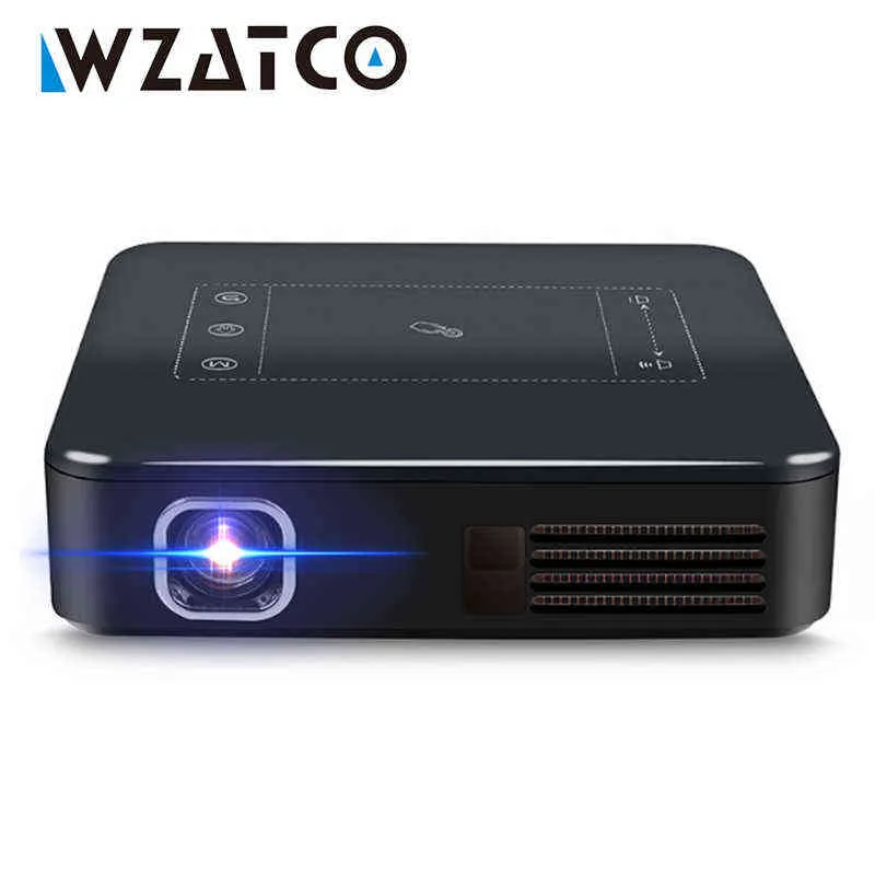 DHgate.com:WZATCO D13 2024 Mini Projector, Android 7.1 Smart DLP Pico Projector, 4K Portable LED ...