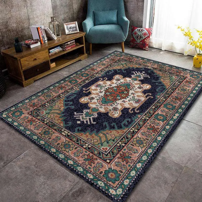 Bohemian Carpets Vintage Persian Bohemian Carpet In The Living Room ...